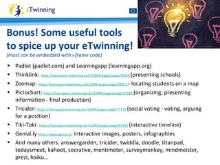 eTwinning as a support instrument for interactive teaching | PPT