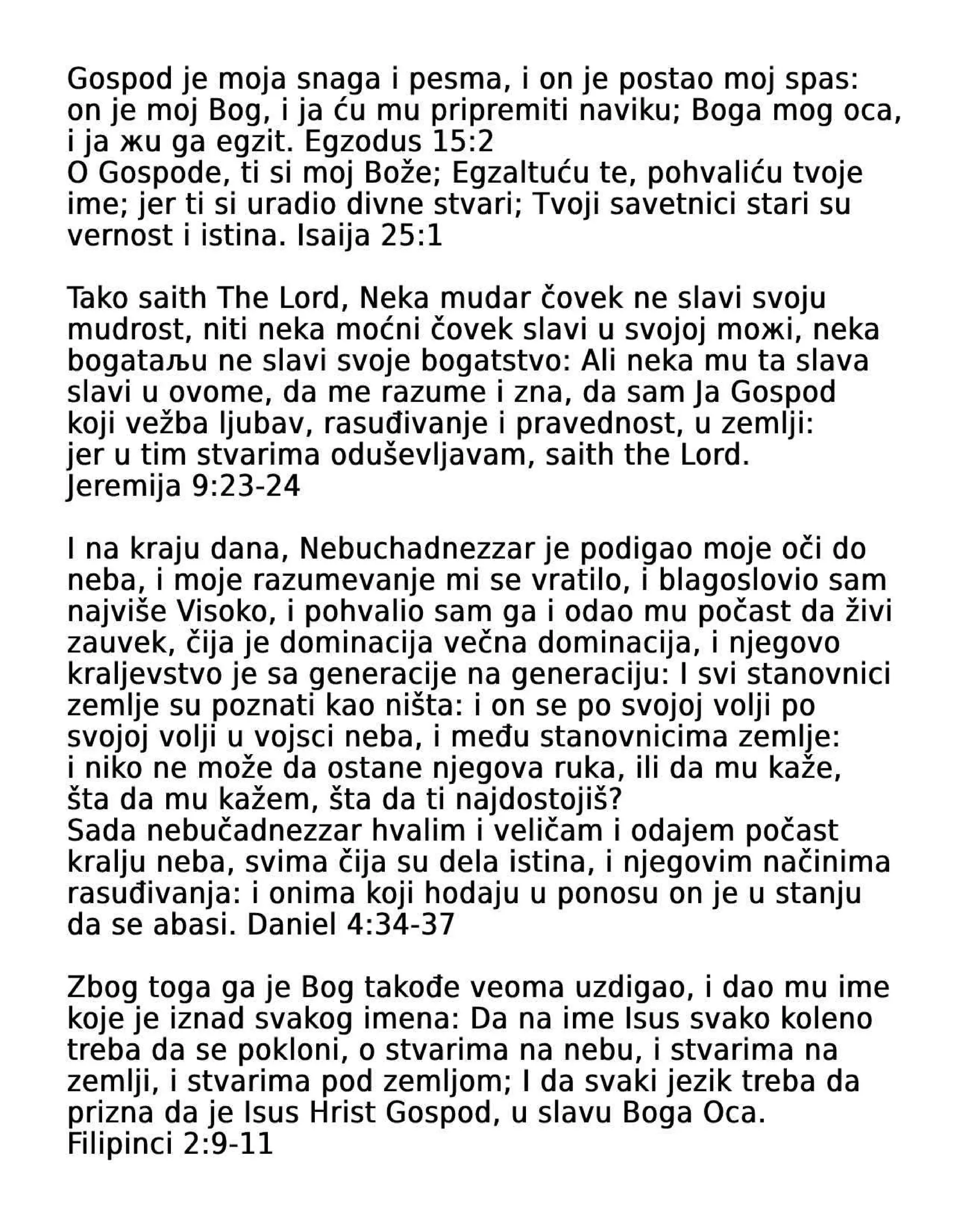 Serbian Latin Praise Worship Thanksgiving Tract | PDF