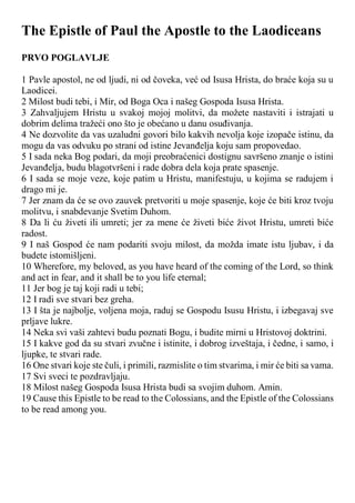Serbian (Latin) The Epistle of Paul the Apostle to the Laodiceans.pdf