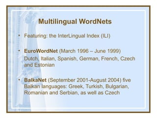 Serbian Wordnet For Biomedical | PPT
