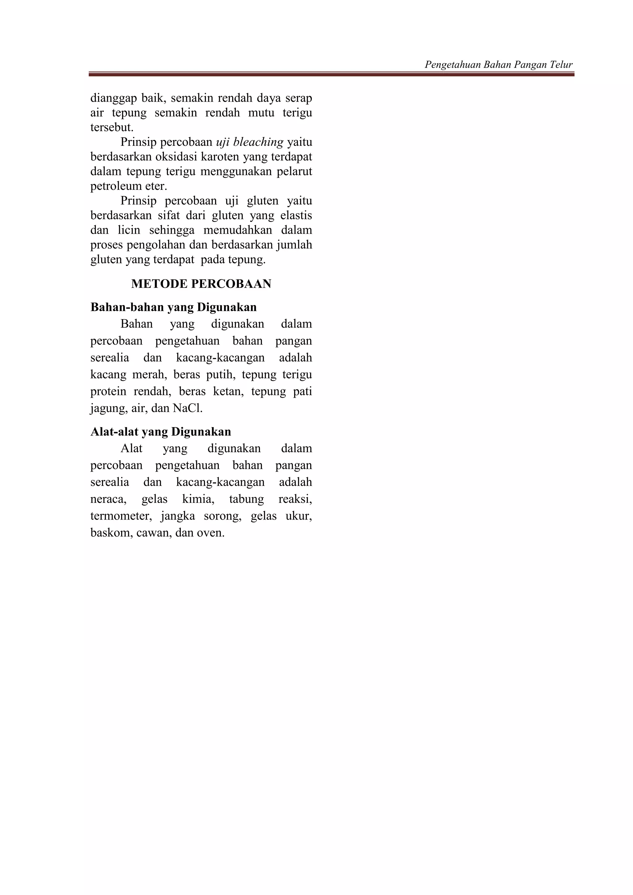 Pengetahuan Bahan Pangan Serealia dan Kacang-kacangan | DOCX