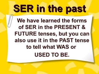 Ser el pasado | PPT