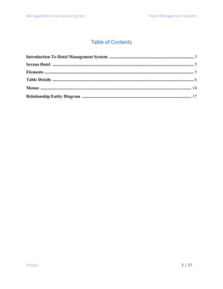 Hotel Management System document | PDF