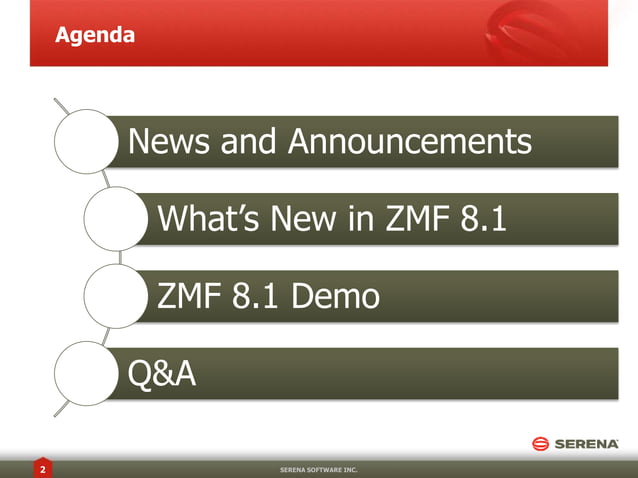 Serena Mainframe VUG: What's new in ChangeMan ZMF 8.1 | PPT
