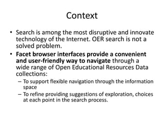Serendipity: a platform to discover and visualize data from OER | PPT