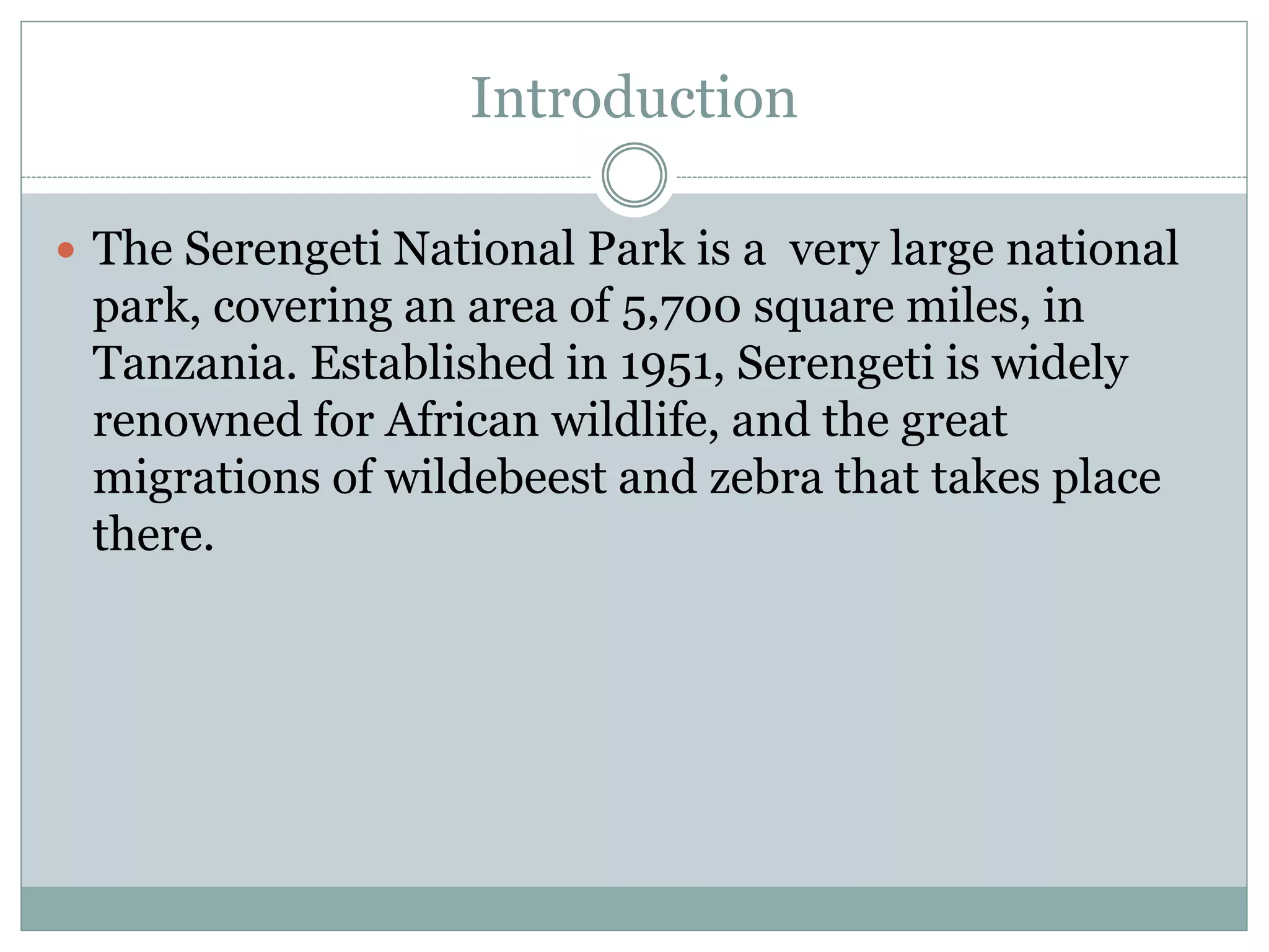 Serengeti National Park | PDF