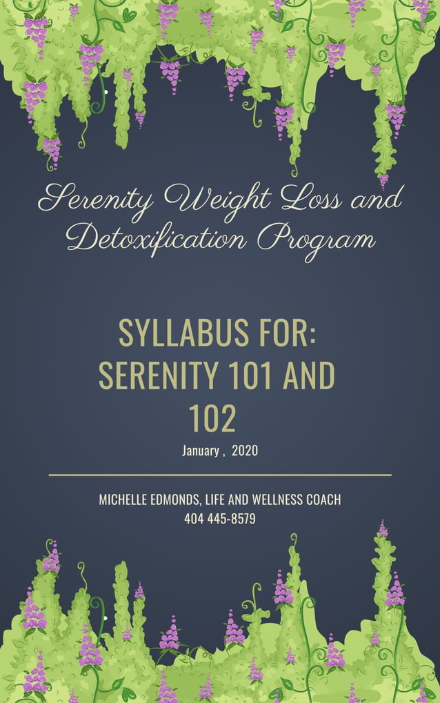 Detox for Healthy Weight Loss ~ Syllabus for Serenity 101 and 102 | PDF ...