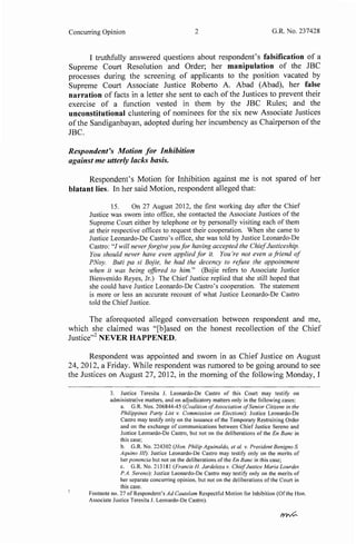 Chief Justice Teresita De Castro's 45-page decision to oust Sereno | PDF