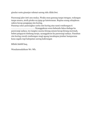 Seren sumeren panganten | DOCX