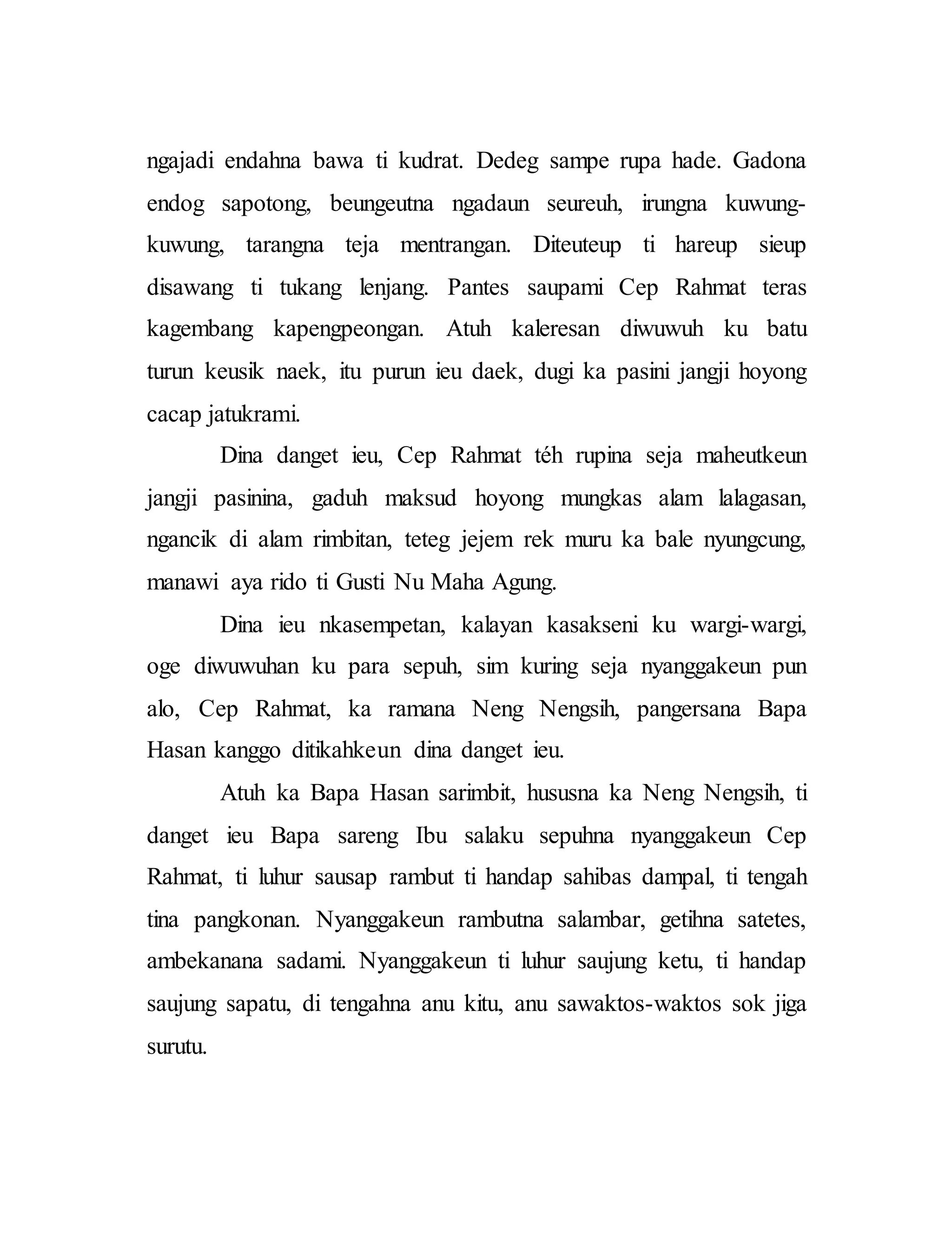 Serah Terima pengantin Bahasa sunda | DOCX