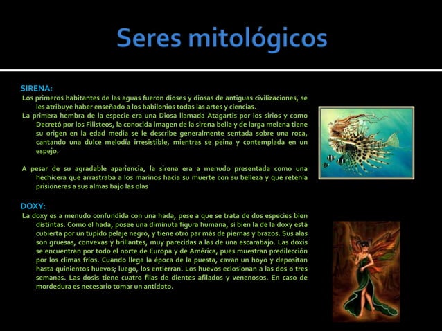 Seres mitologicos de la edad media | PPTX