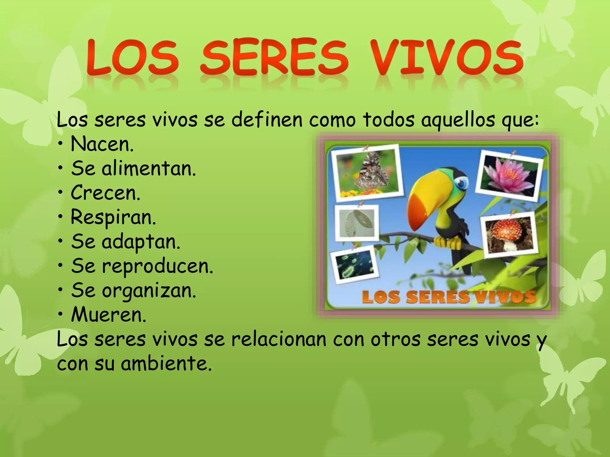 Seres vivos y no vivos | PPTX