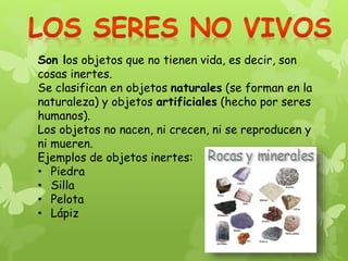 Seres vivos y no vivos | PPTX