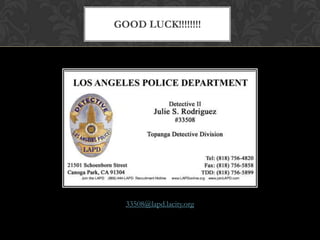 Police Sergeant promotional interview techniques | PPTX | Crime ...