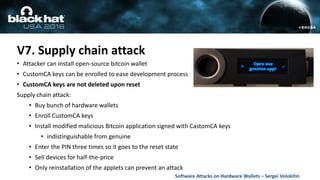 Software Attacks on Hardware Wallets | PDF