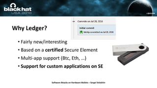 Software Attacks on Hardware Wallets | PDF