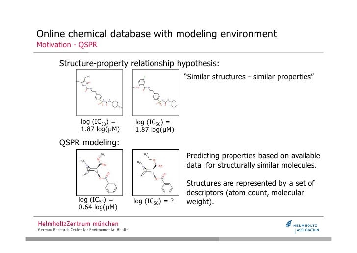 Online Chemical Database with Modelling Environment