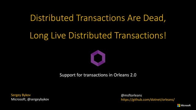 Distributed Transactions are dead, long live distributed transaction ...