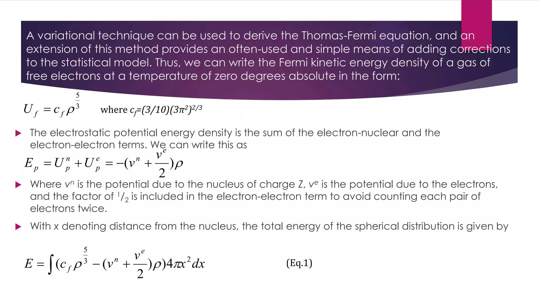 Sergey seriy thomas fermi-dirac theory | PPT