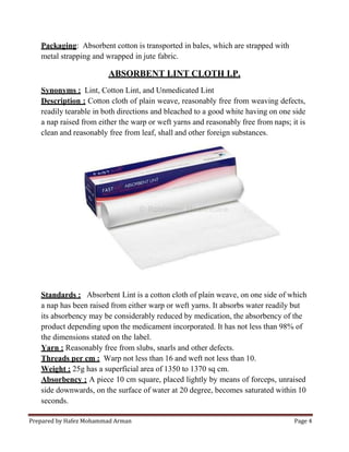 Surgical Dressing Pharm-1203. Dept of Pharmacy | PDF