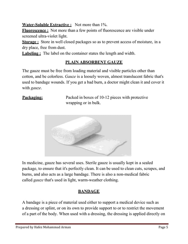 Surgical Dressing Pharm-1203. Dept of Pharmacy | PDF