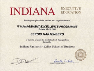 Sergio Hartenberg Diploma Indiana University | PPT