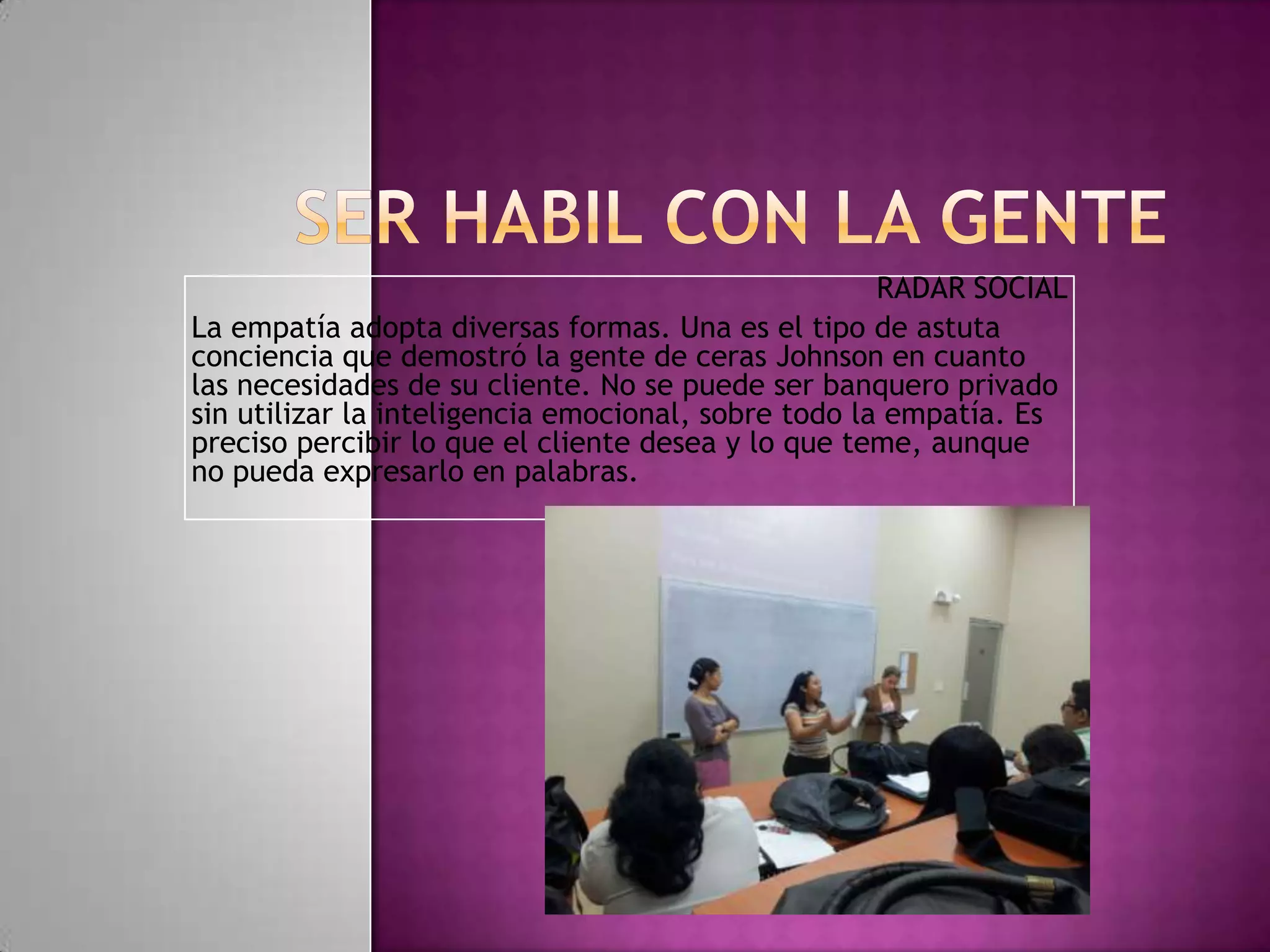 Ser habil con la gente | PPTX