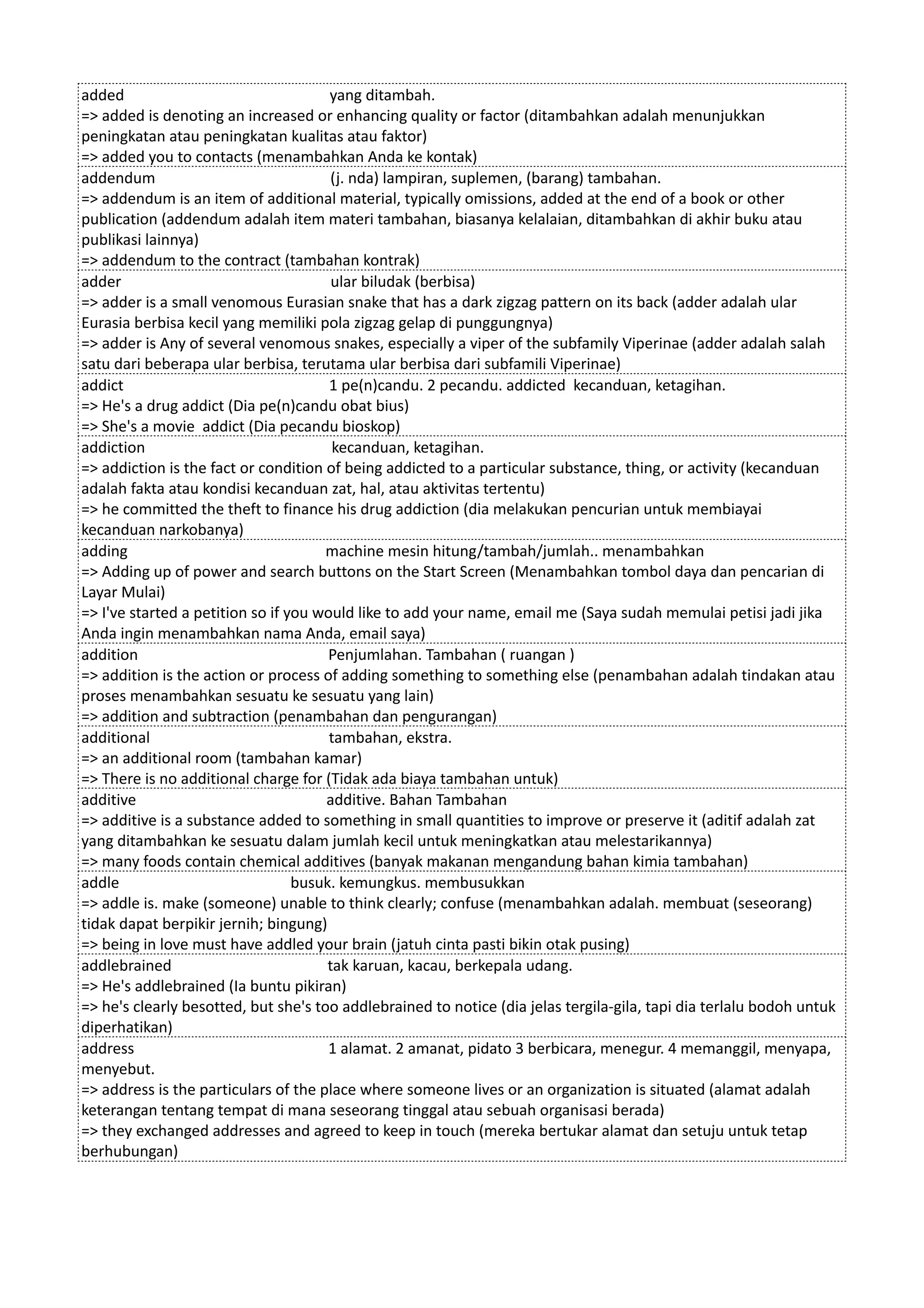 Kamus Bahasa Inggris Terlengkap Di Indonesia | PDF