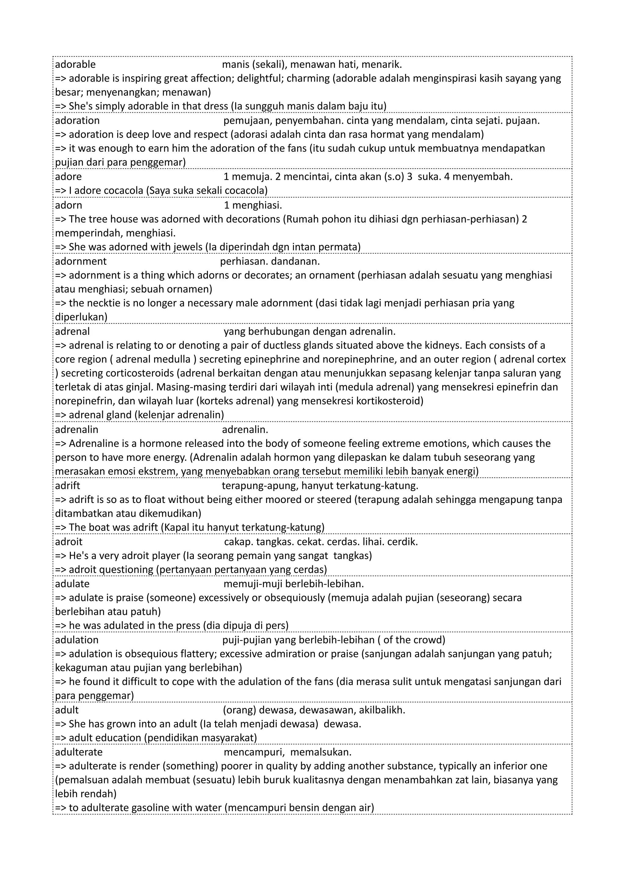 Kamus Bahasa Inggris Terlengkap Di Indonesia | PDF