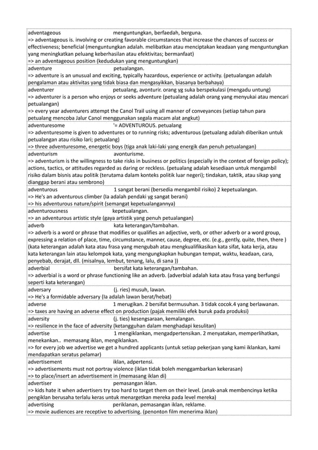 Kamus Bahasa Inggris Terlengkap Di Indonesia | PDF