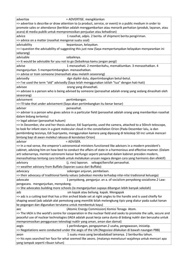 Kamus Bahasa Inggris Terlengkap Di Indonesia | PDF