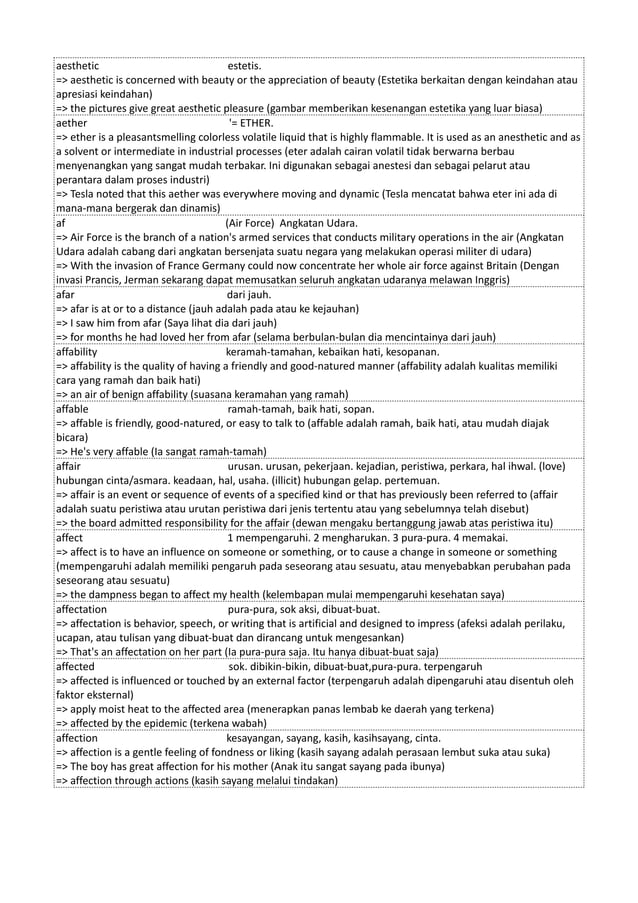 Kamus Bahasa Inggris Terlengkap Di Indonesia | PDF