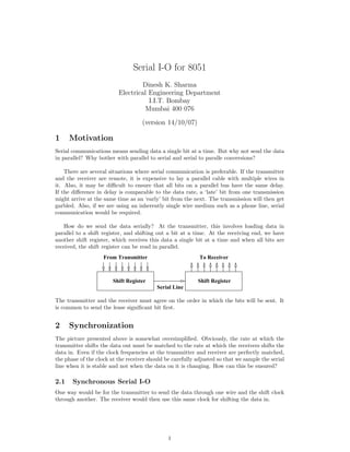 Serial IO for 8051 | PDF