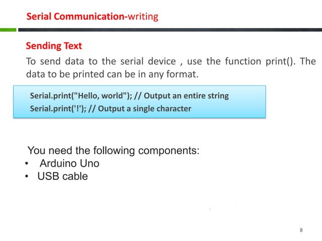 Arduino- Serial communication | PDF