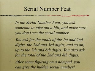 Serial Number Feat | PPT
