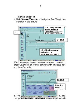 Serial Check In | DOC