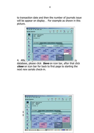 Serial Check In | DOC