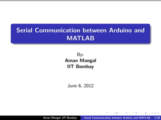 Serial comm matlab | PDF