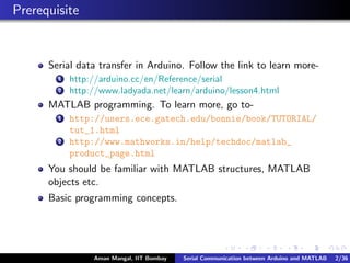 Serial comm matlab | PDF