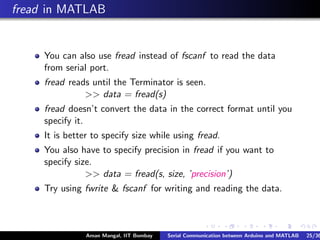 Serial comm matlab | PDF