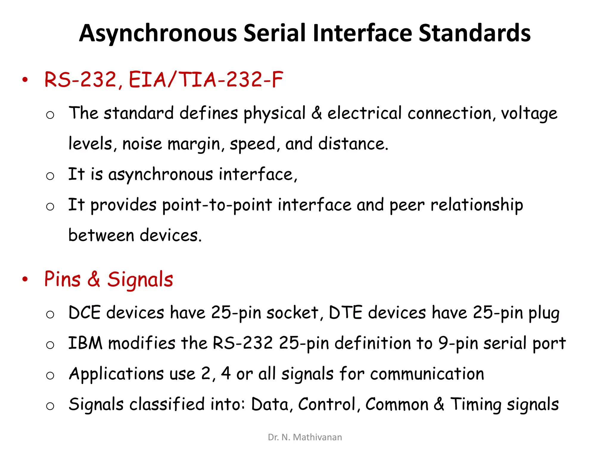 Asynchronous Serial Communication And Standards Pdf Computer Networking Computing