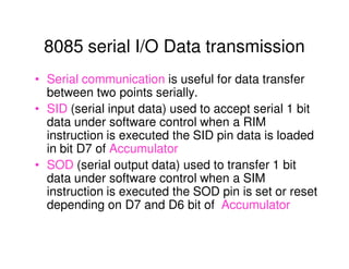 Serial communication in 8085 | PDF