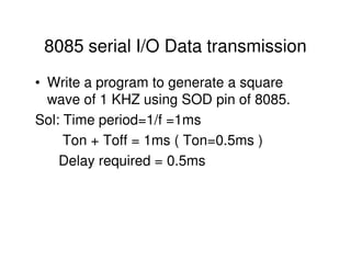 Serial communication in 8085 | PDF