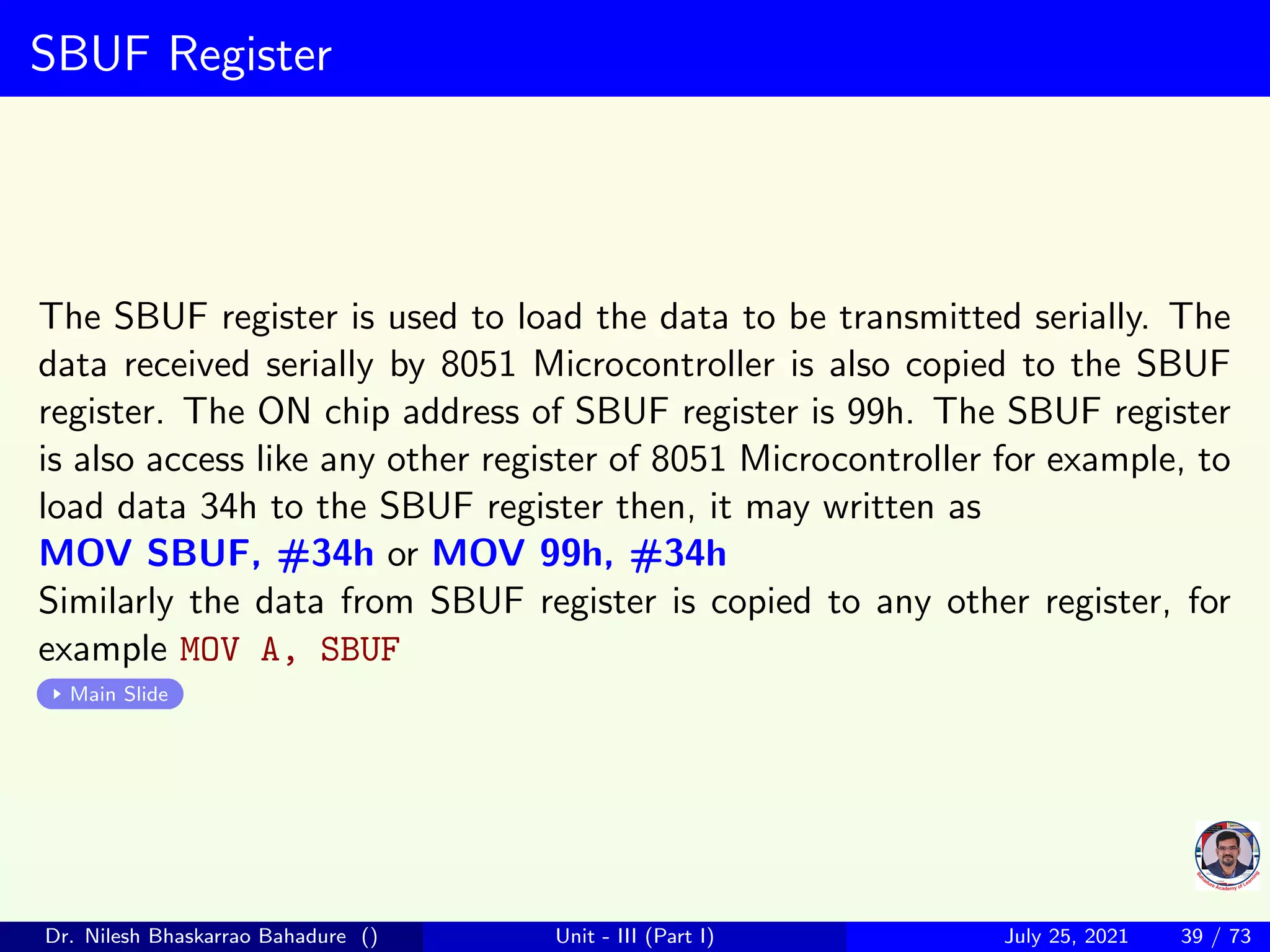 Serial communication of microcontroller 8051 | PDF