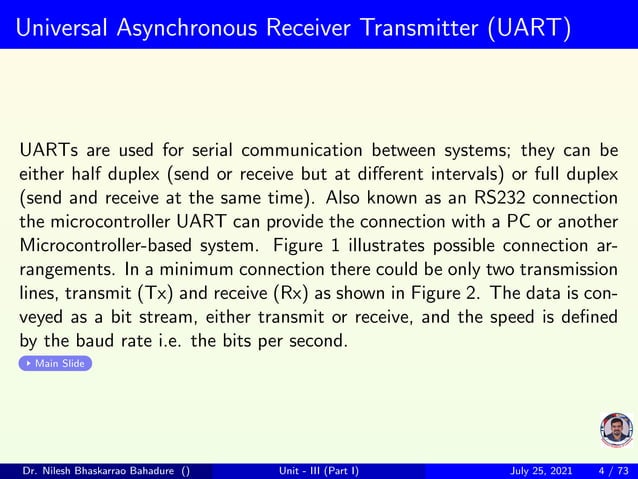 Serial communication of microcontroller 8051 | PDF