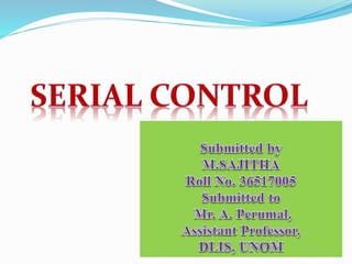 Serial control | PPT