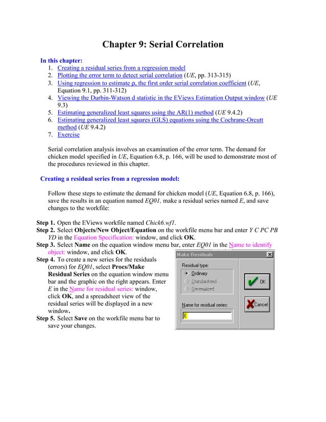 Serial correlation | PDF