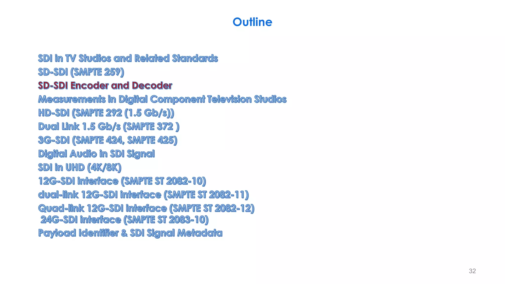 Serial Digital Interface (SDI), From SD-SDI to 24G-SDI, Part 1 | PDF