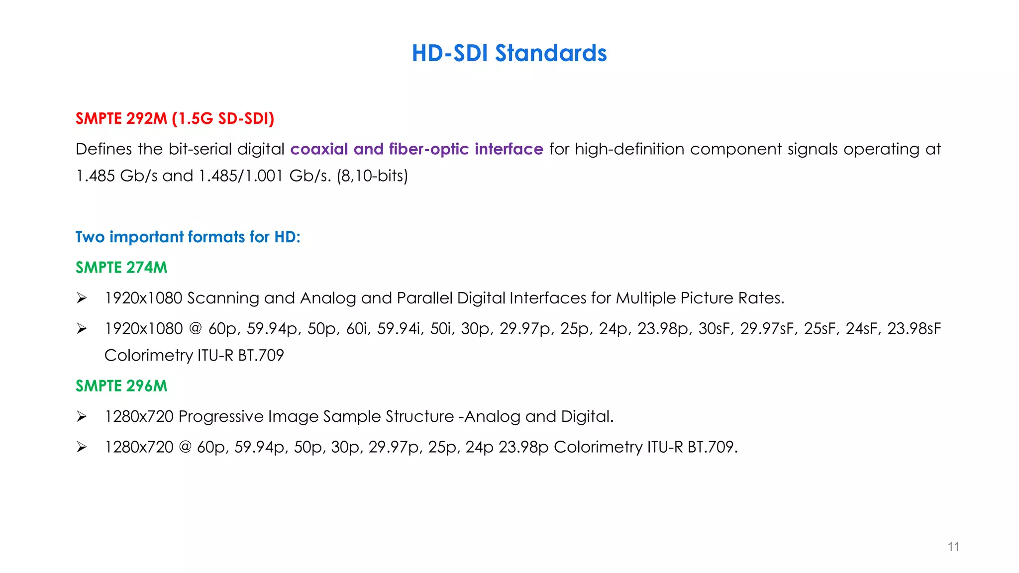 Serial Digital Interface (SDI), From SD-SDI to 24G-SDI, Part 2 | PDF ...