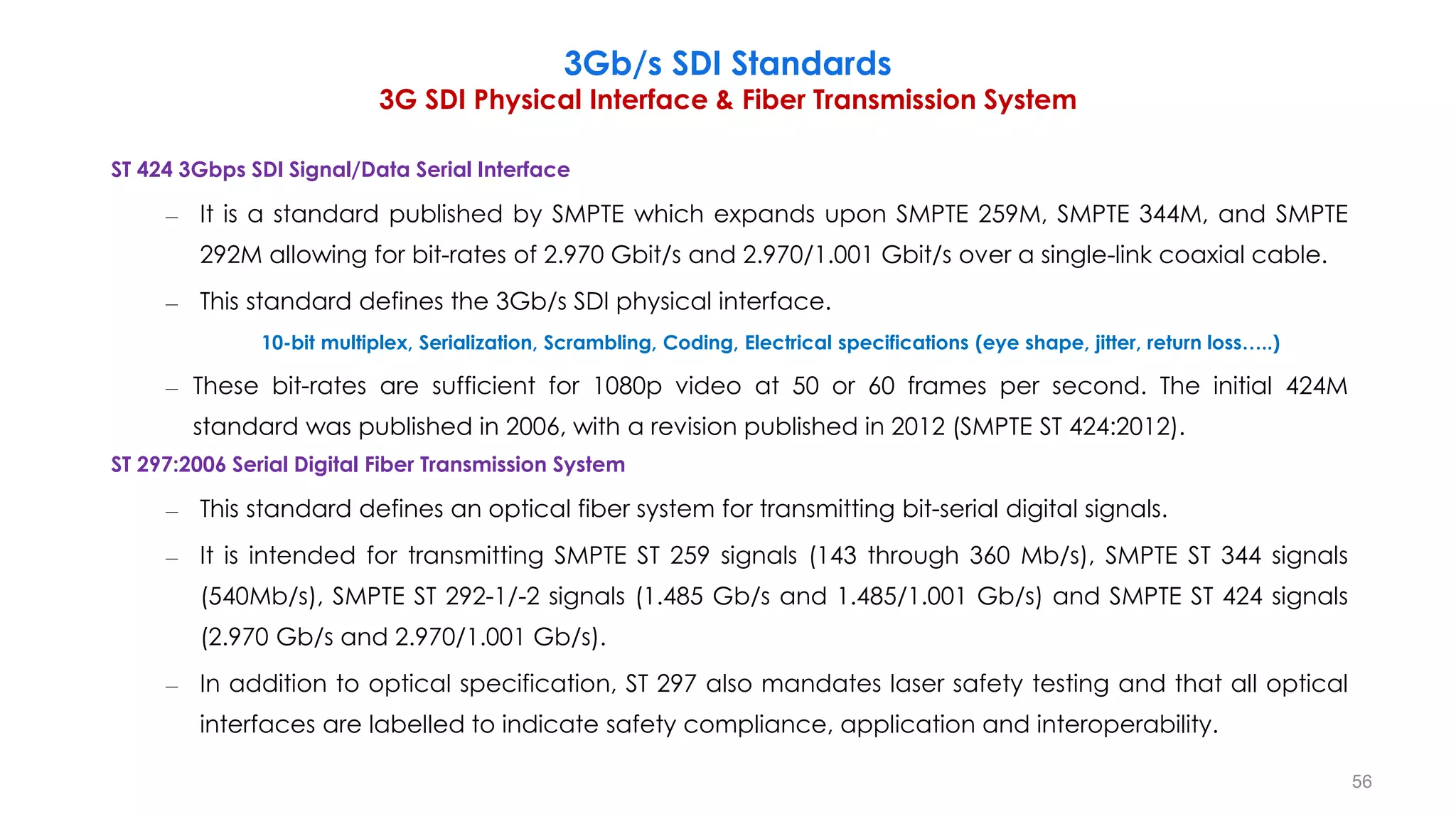 Serial Digital Interface (SDI), From SD-SDI to 24G-SDI, Part 2 | PDF